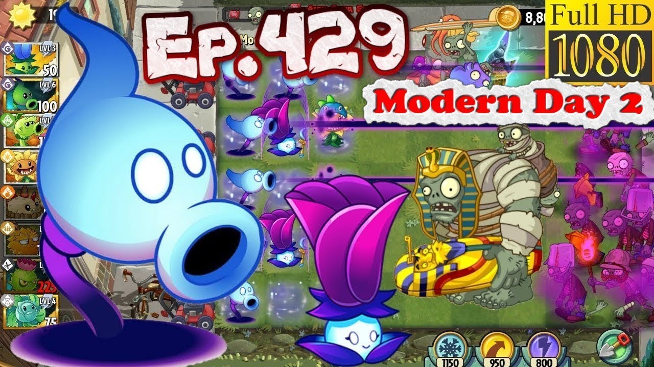 Plants vs. Zombies 2 - Shadow Peashooter and Moonflower - Modern Day ...