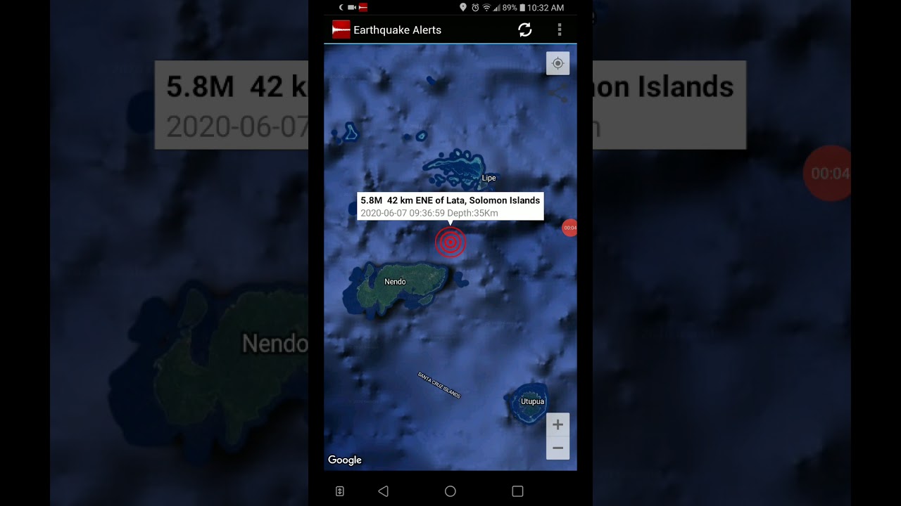 5.8 Earthquake Lata, Solomon Islands 6-7-20 - YouTube