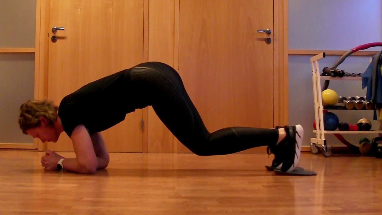 Plank with sliding pads - YouTube