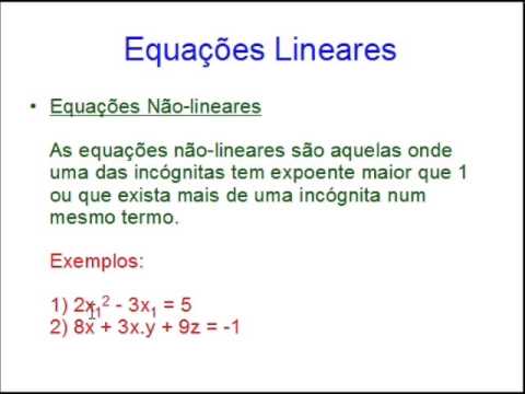 Equações Lineares - Aula 01 - Sistemas Lineares - YouTube