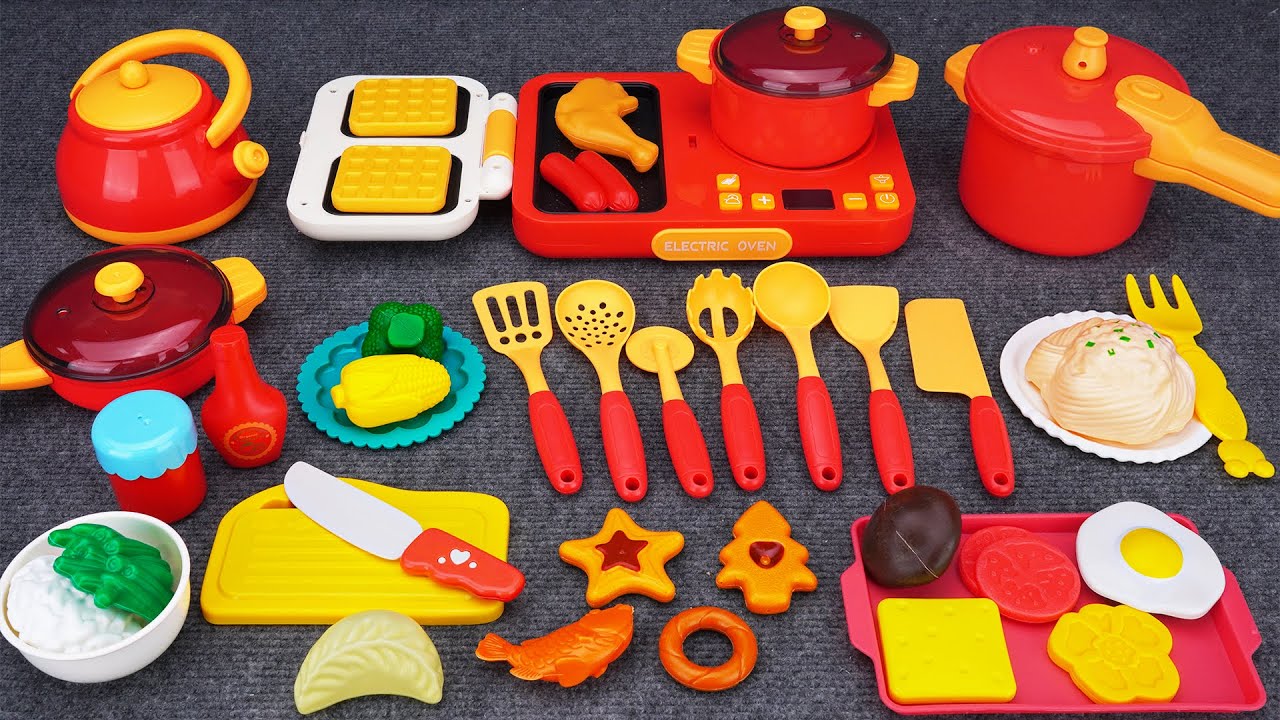 6 Minutes Satisfying with Unboxing & Play Kitchen Utensils Playset ...