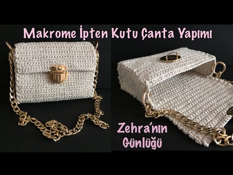 Makrome İpten Kutu Çanta Yapımı - Makrome İpten Çok Kolay Çanta Yapımı - Kullanışlı Çanta Yapımı