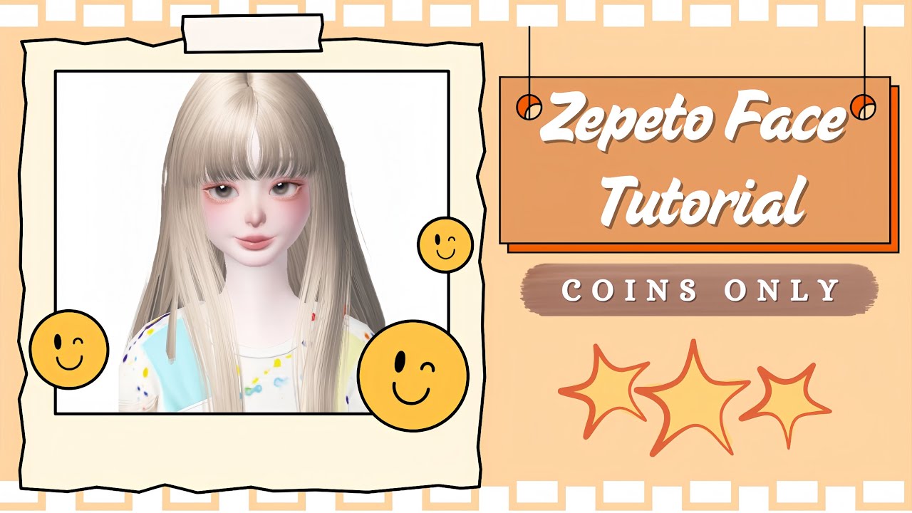 Zepeto Face Tutorial: Coin Pretty Look 🤗💛 | Zepeto Face Girl~(NON PRO ...