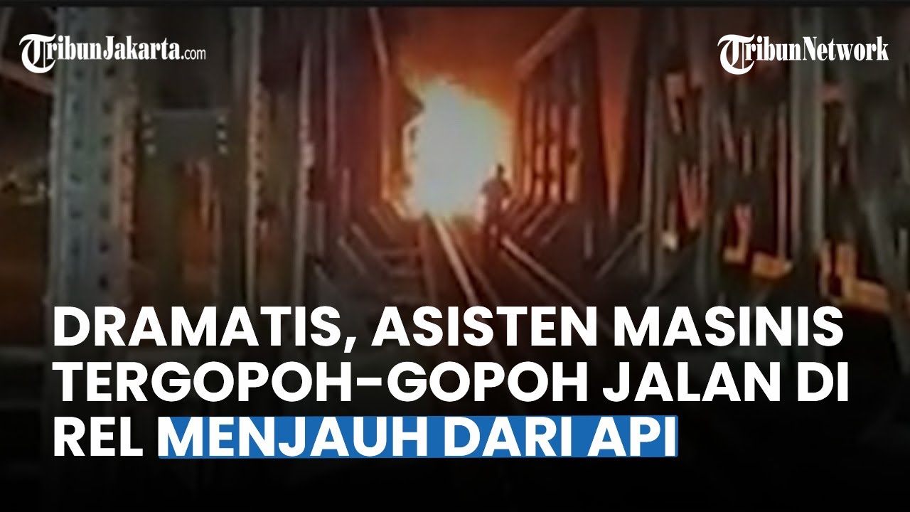 Dramatis, Video Asisten Masinis Tergopoh-gopoh Menyusuri Rel Menjauh ...