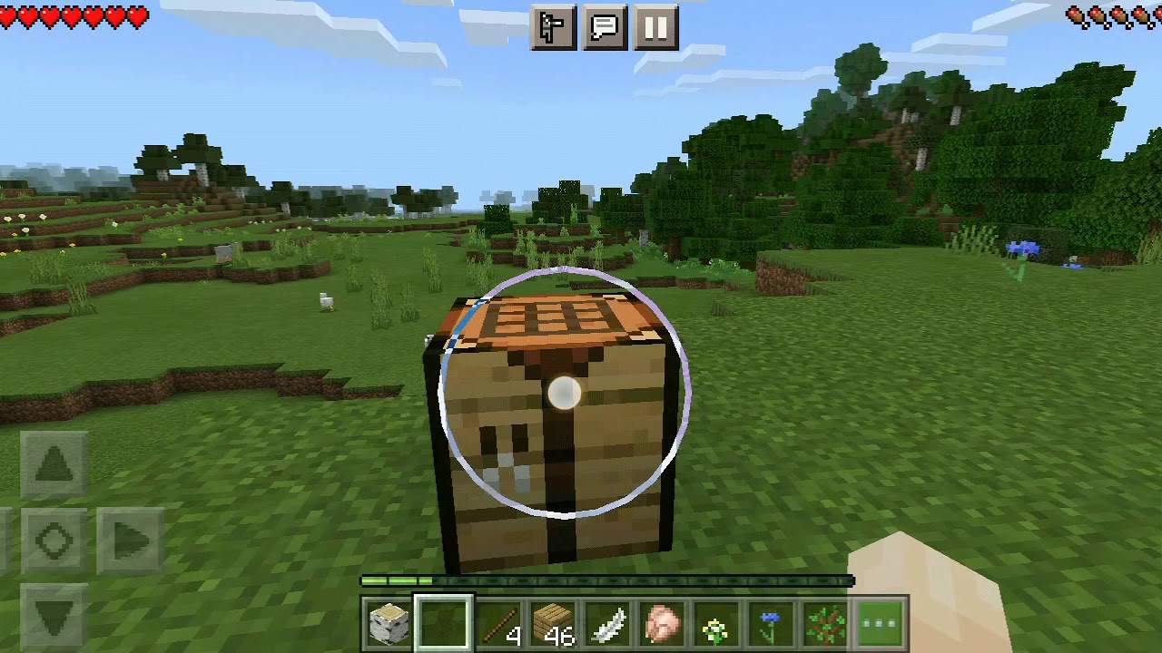 Making crafting table and how to use it in Minecraft Mobile.. - YouTube