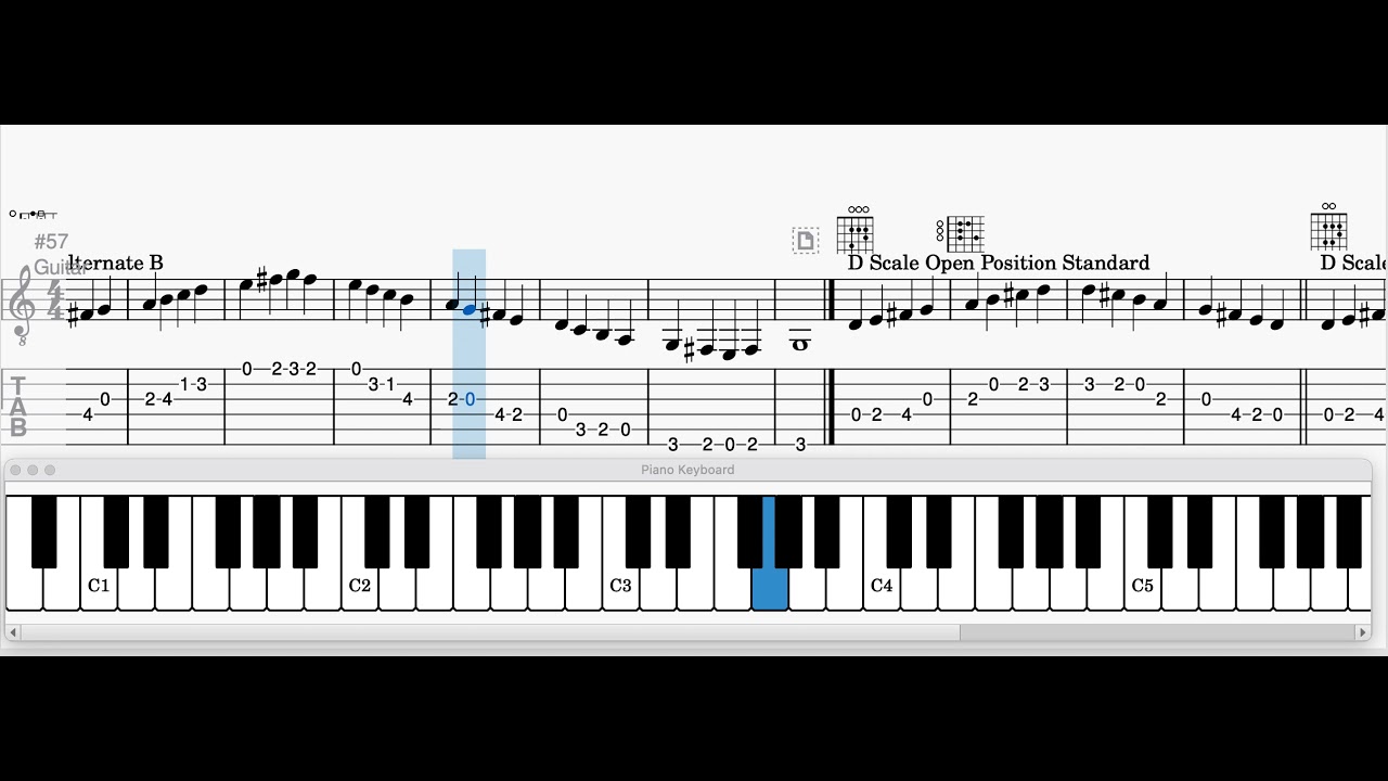 Guitar Major Scales Open Position Part 1 - YouTube