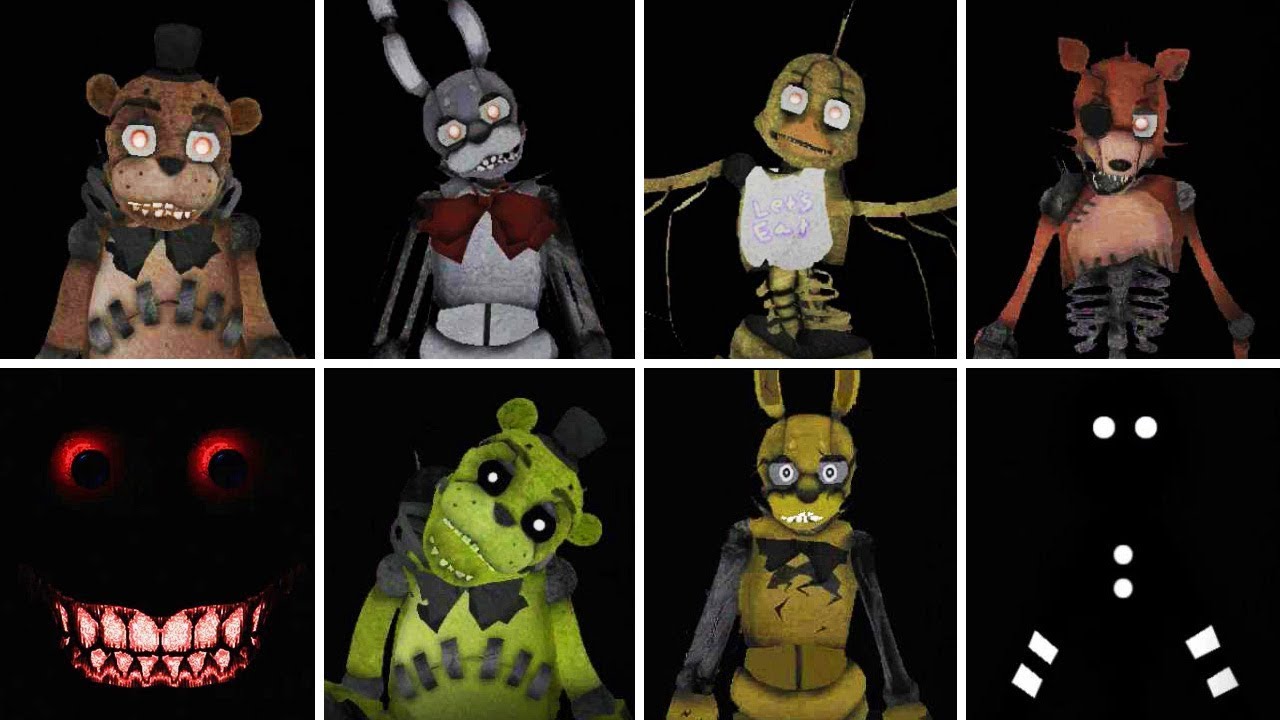 FNAF DRAWKILL'D - Extras / All Endings / Animatronics - YouTube