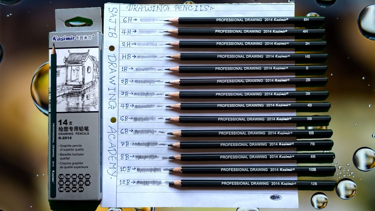 Drawing Pencil Grades 14 Graphite Pencils for Professional Drawing ...