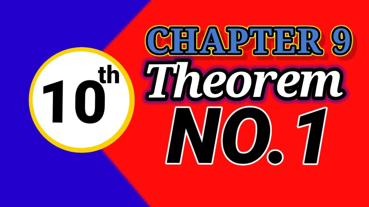 10th Class Maths solutions, ch 9, lec 1, Exercise 9 Theorem no 1 ...