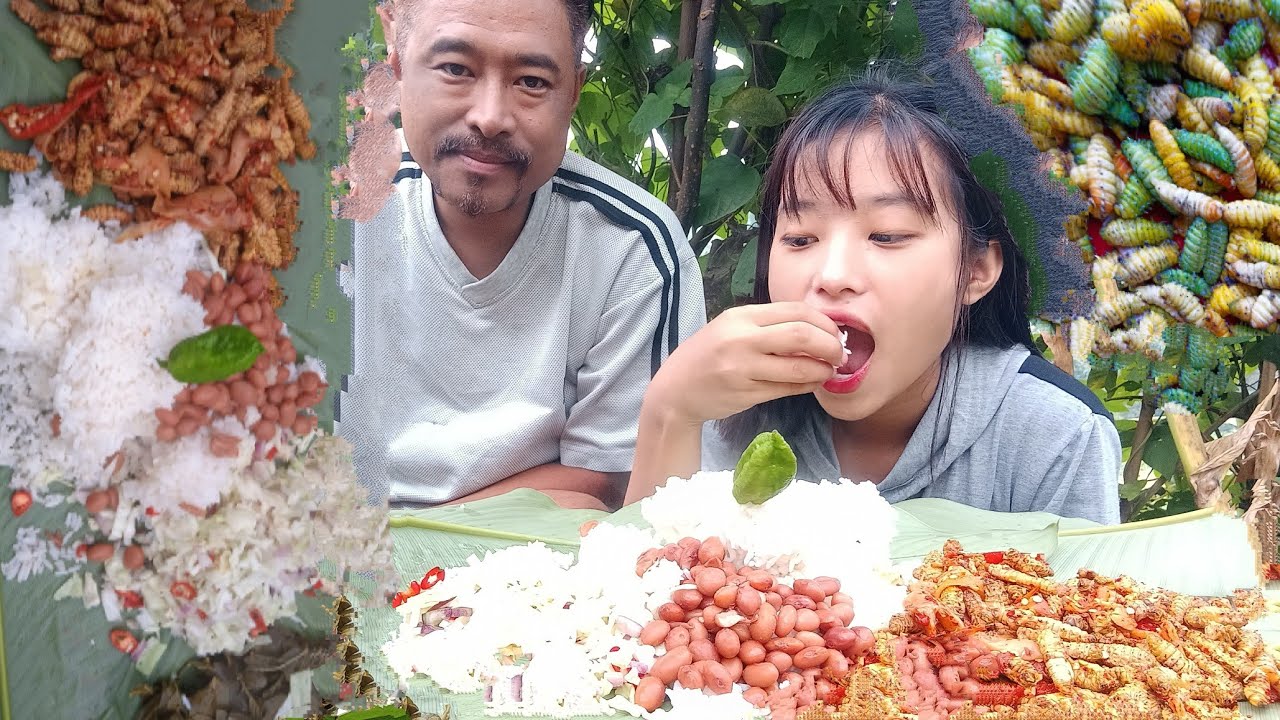 Eating Spicy Silk Worm In Naga Style | Naga Mukbang | Sori Eats And ...