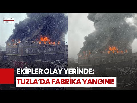 SON DAKİKA! Tuzla’da Fabrika Yangını: Gökyüzü Siyah Dumanlarla Kaplandı