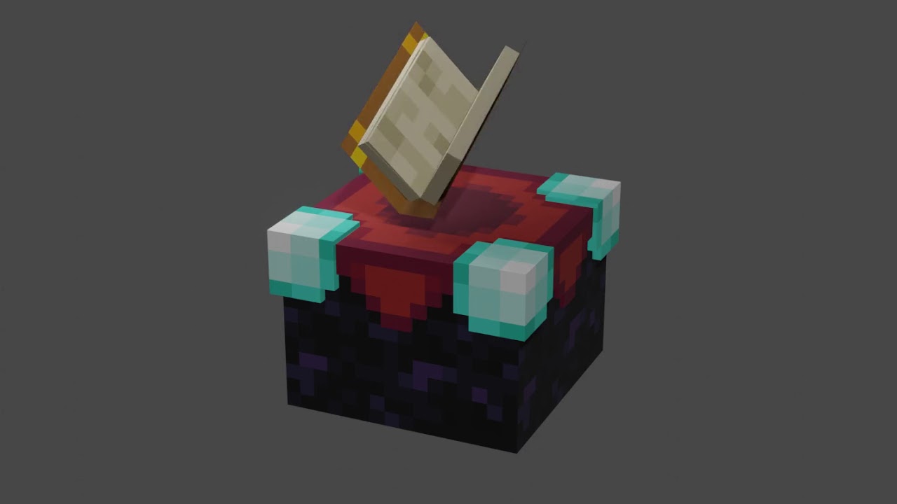 Minecraft Enchanting Table test Animation | Blender - YouTube