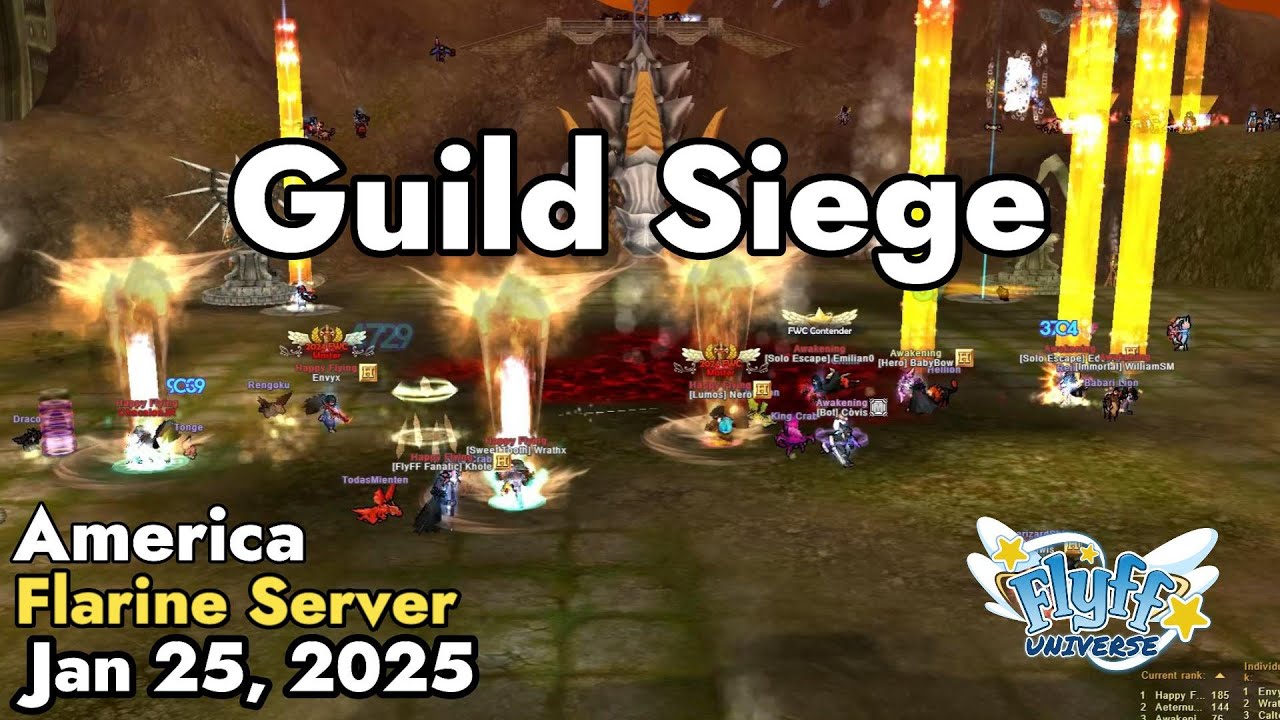Guild Siege (Flarine Server) January 25, 2025 | Flyff Universe - YouTube