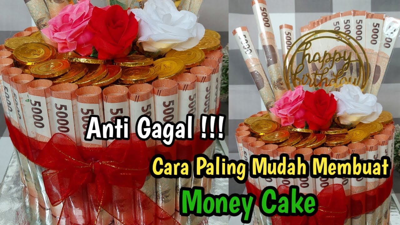 Money Cake Ulang Tahun 40 Lembar || Money Cake Tutorial - YouTube