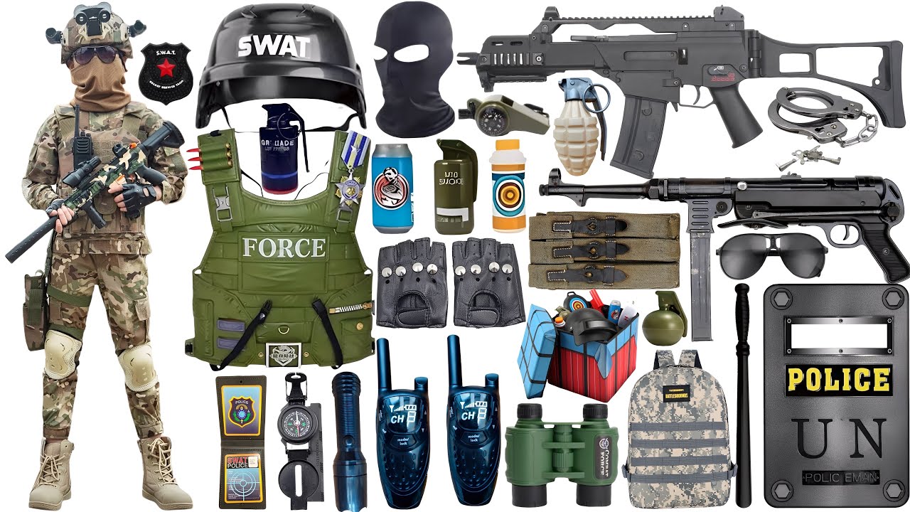 Unboxing Special Forces Weapon Toy Set, G36C Assault Rifle, Vector ...