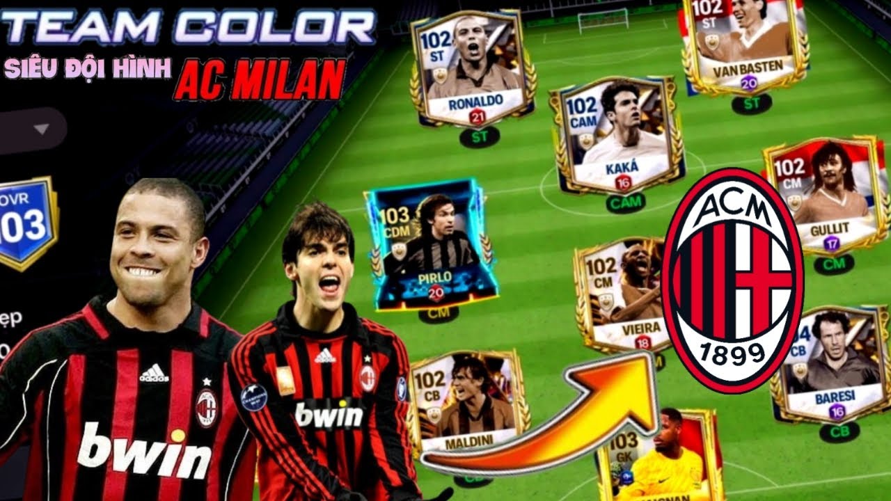 TEAM COLOR #6 | TRẢI NGHIỆM ĐỘI HÌNH AC MILAN BEST OF ALL TIME | CÙNG ...