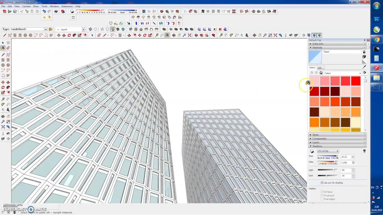 Skyscraper 3d modeling in Sketchup. - YouTube