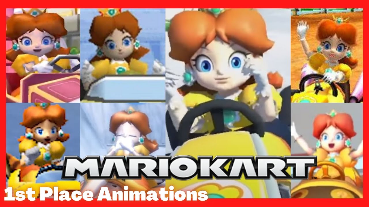 Mario Kart Series - Daisy 1st Place Animations | - YouTube