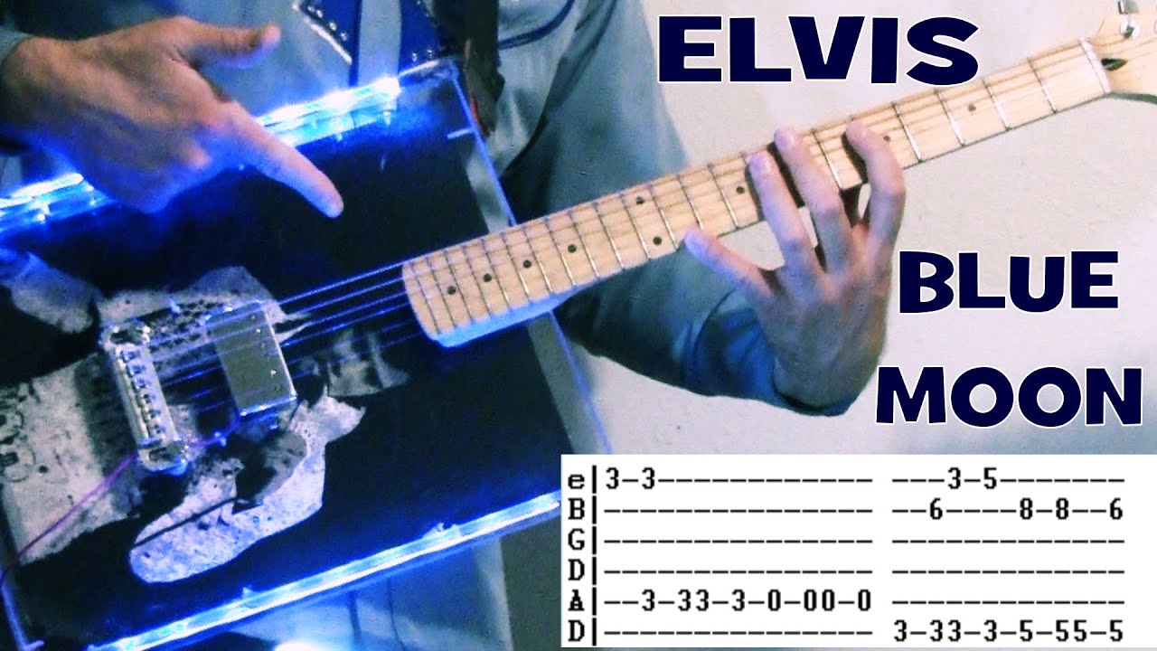 Elvis Presley Blue Moon Guitar Lesson with Chords and TAB Tutorial also ...