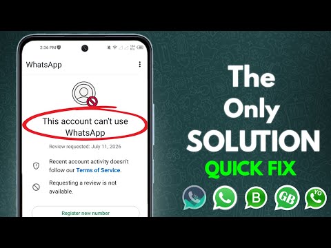 Whatsapp Ban Problem New 2026 ✅(100% Working) | This account can't use Whatsapp New Solution 2026