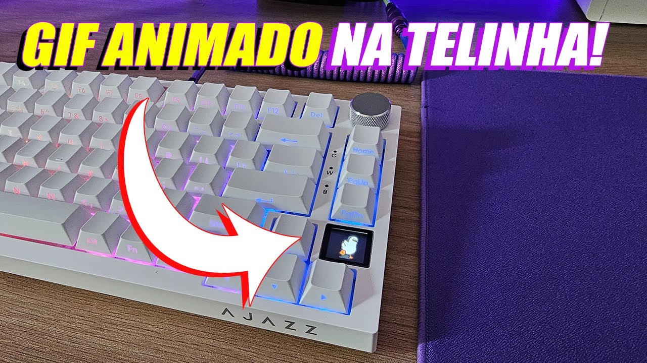 COMO ADICIONAR GIF NA TELINHA DO TECLADO - Ajazz AK820 / XVX SK-80 e ...