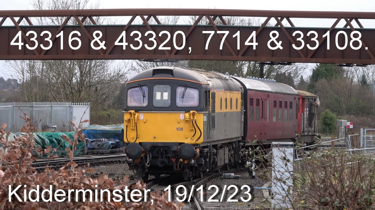 43316 & 43320, 7714 & 33108. Kidderminster, 19/12/23. - YouTube