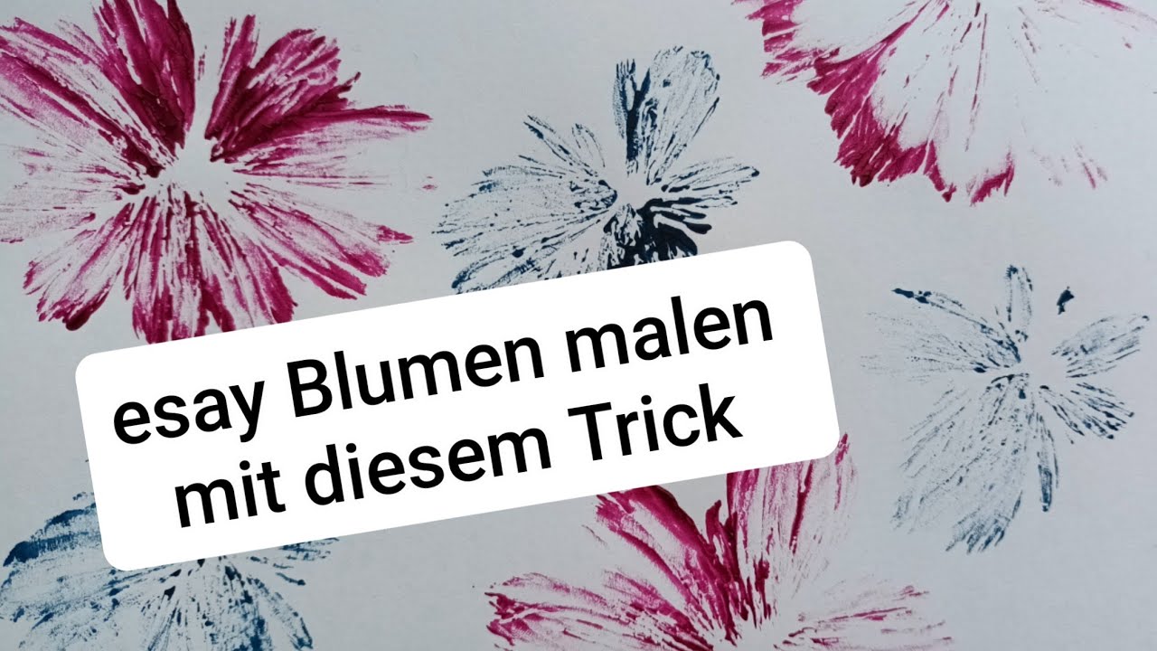 esay Blumen malen mit Acrylfarbe- perfekt für Anfänger- flowers acrylic ...