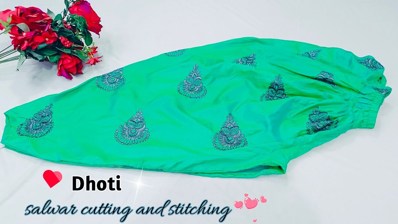 Dhoti salwar cutting and stitching ! Dhoti salwar cutting धोती सलवार ...