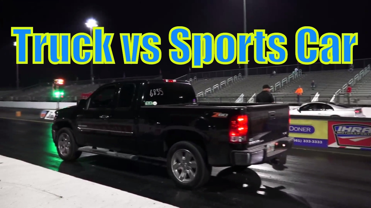 Big Turbo Nissan 300zx vs GMC Z60 Sierra | Drag Race 1/4 Mile - YouTube