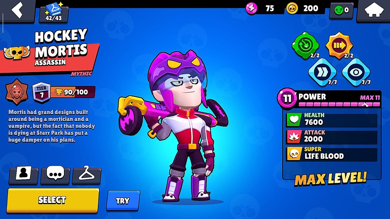 Hockey Mortis All Level Unlock Brawl Stars - YouTube