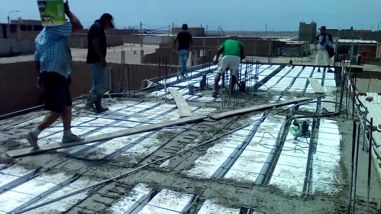 Vaceado de Losa Aligerada con Caseton Diproport. - YouTube