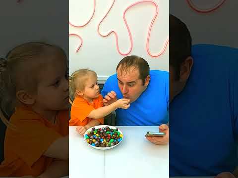 OH NO!Dad bites baby’s gumball finger! 😭🤣