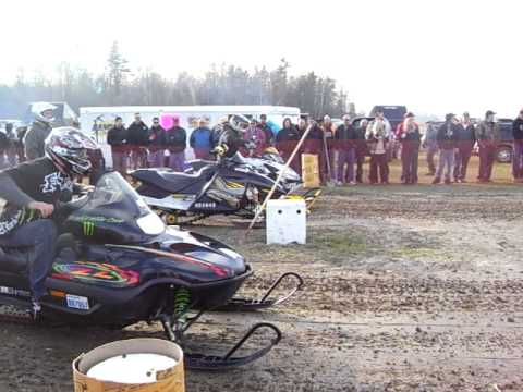 sled wheelie at grass drags - YouTube
