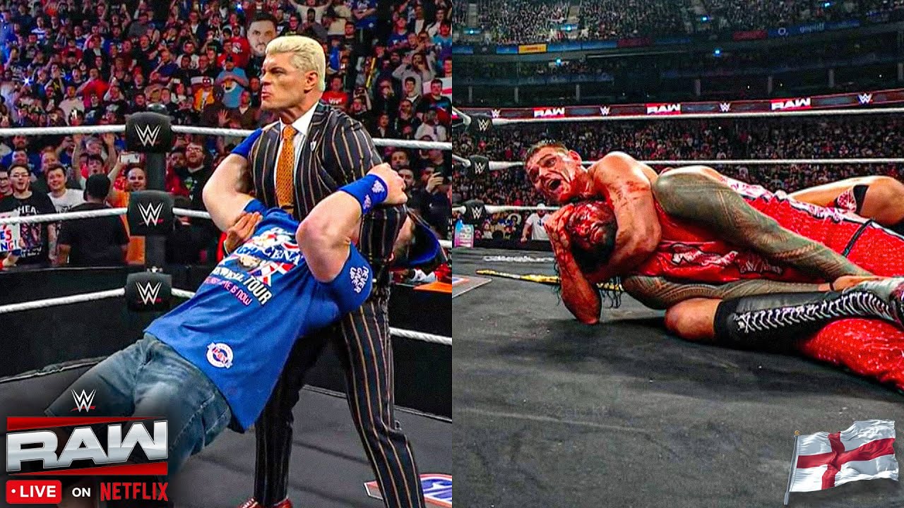 Cody Rhodes CROSS RHODES John Cena! | Gunther BLOODIES Jimmy Uso | WWE ...