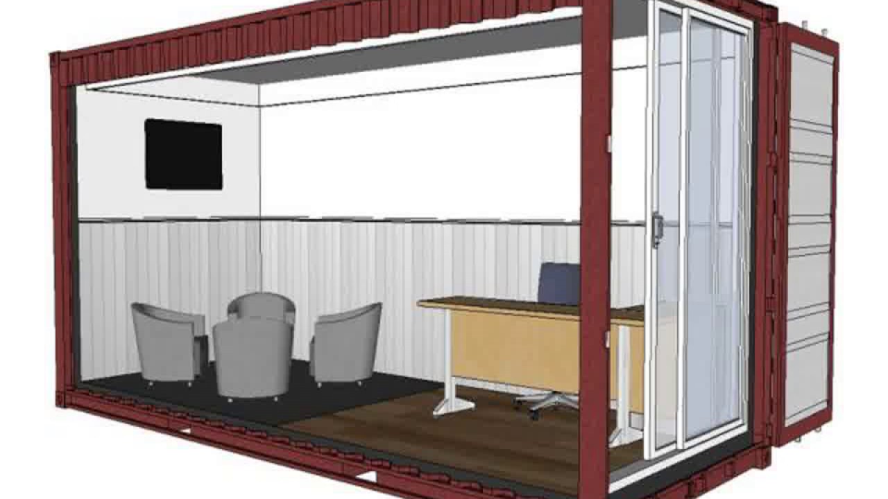 Shipping Container Small Office - YouTube