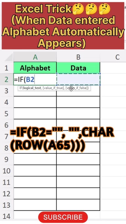 ExcelTrick🤔#Data Entered Alphabet Automatically Appears#excel#excelformula#exceltips# ...