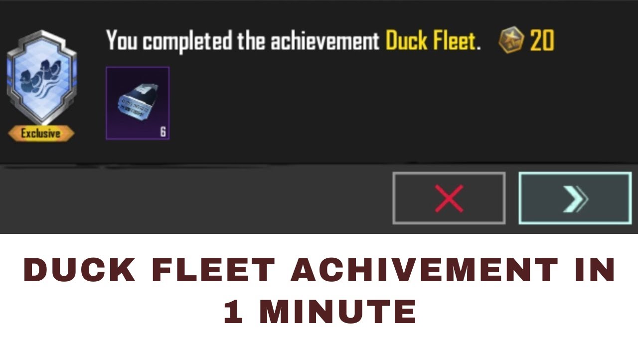 How to Complete Duck Fleet Achivement | Complete Guide | PUBG MOBILE ...