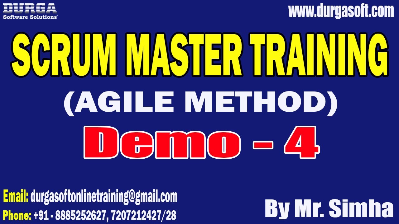 SCRUM MASTER TRAINING tutorials || Demo - 4 || by Mr. Simha On 17-11 ...