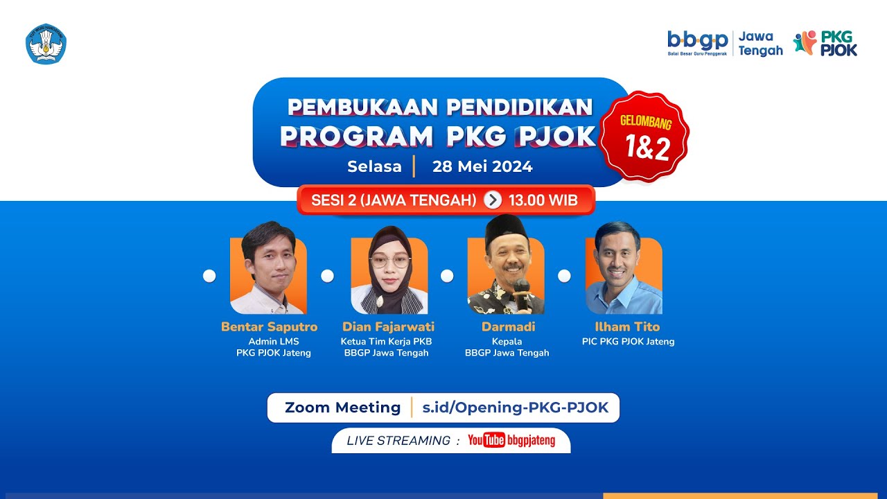 Pembukaan Pendidikan Program PKG PJOK Gelombang 1 & 2 Provinsi Jawa ...