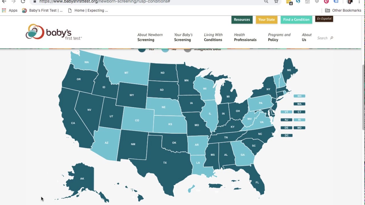 Tutorial: Baby's First Test Newborn Screening National Maps - YouTube