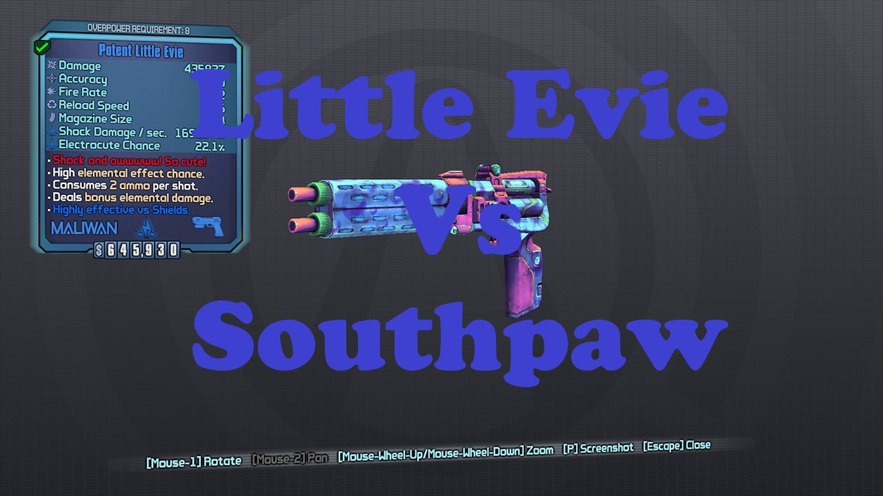 Borderlands 2: Little Evie Vs Southpaw Steam and power. - YouTube