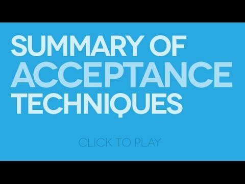 Lesson 3 Summary of Acceptance Techniques - YouTube