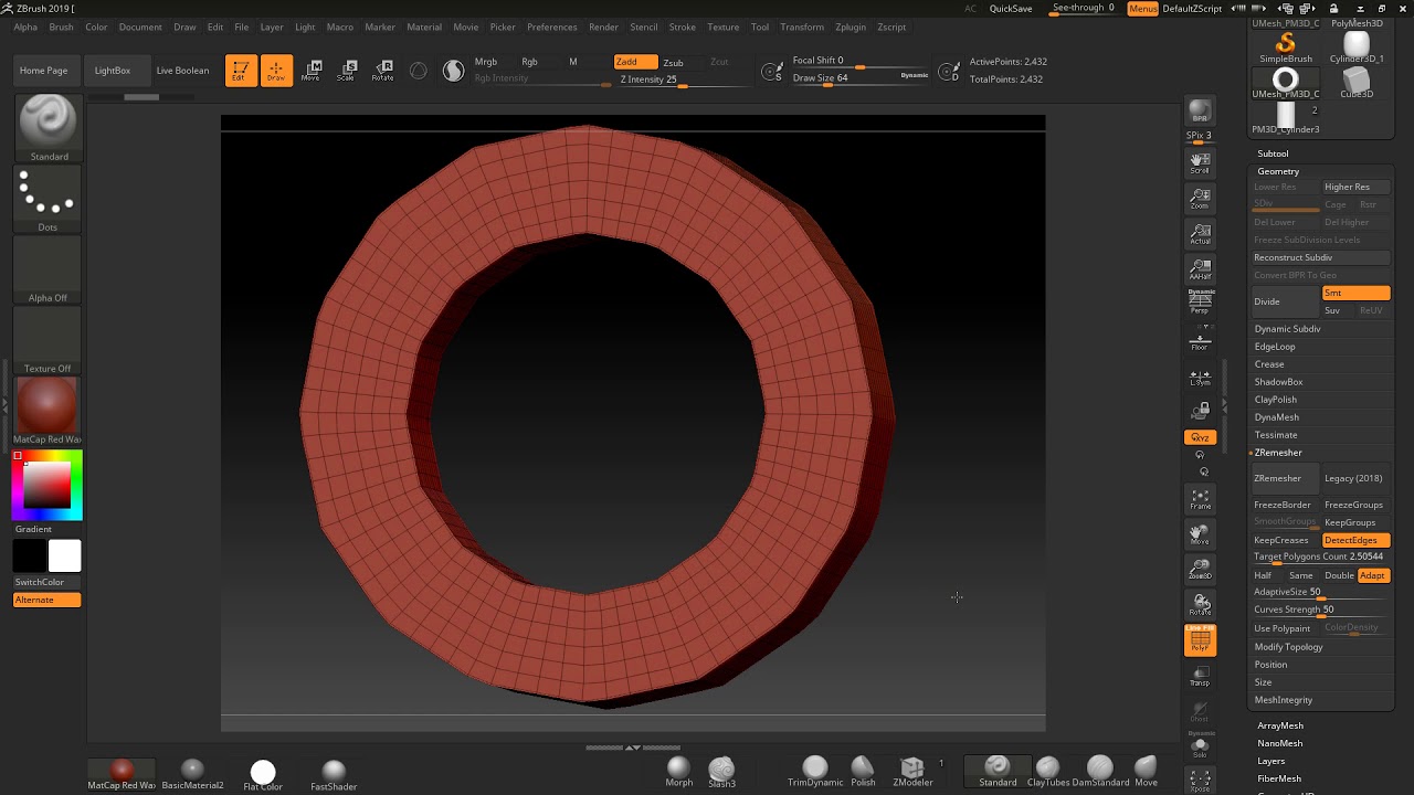Creating a Jewellery Ring base to size inside ZBrush - YouTube