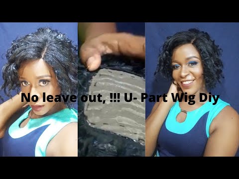 No frontal, no leave out!!! you've Never seen  U-PART wig  without hair  like this