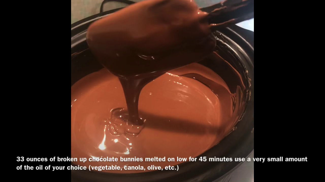 Melting leftover and discounted chocolate bunnies from Heggy’s Nut Shop ...