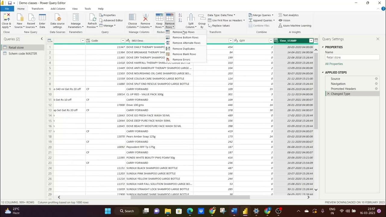Intro to Power Query | Power BI for Beginners | DAX | Power Query - YouTube