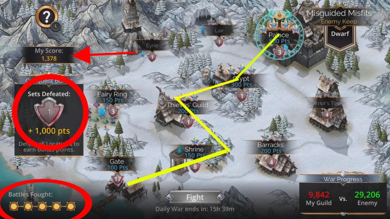 GUILD WARS Dwarf Team DAY 4 TOP 12 Guild 20-0 UNDEFEATED w/ Set | Gems ...