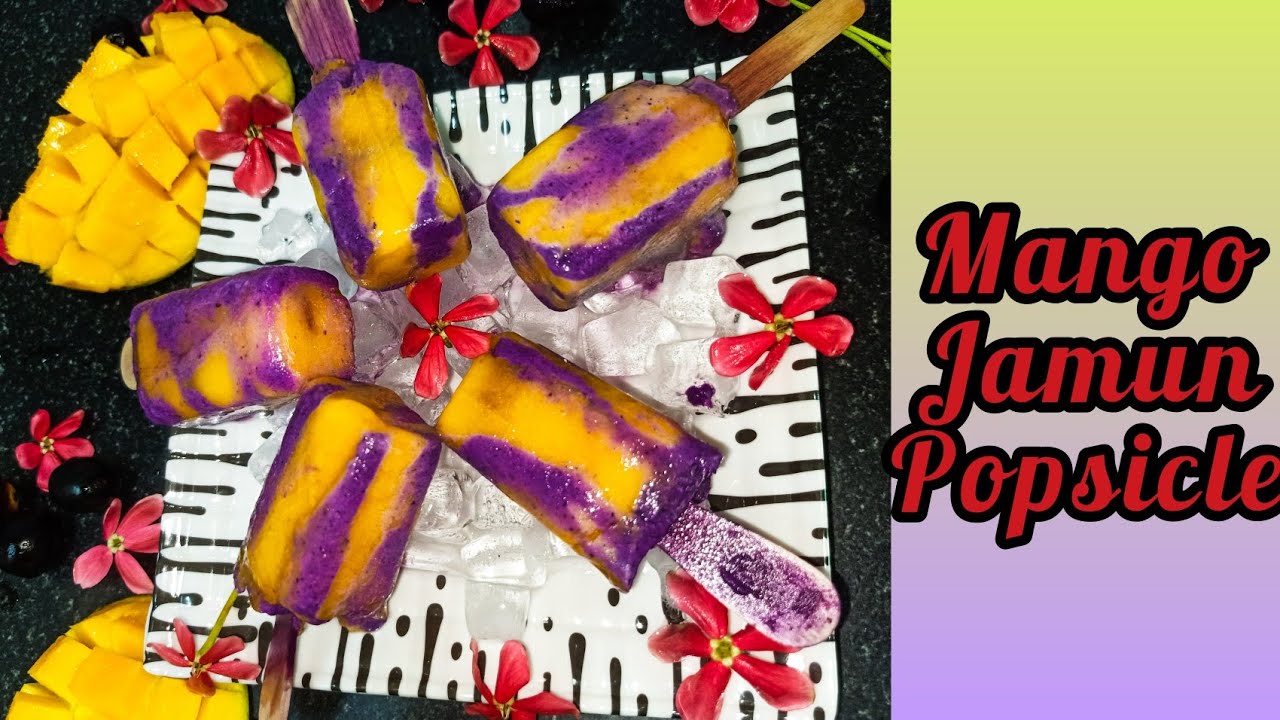 Mango Jamun Popsicle | Fruit Popsicle | Mango Popsicle | Popsicle ...
