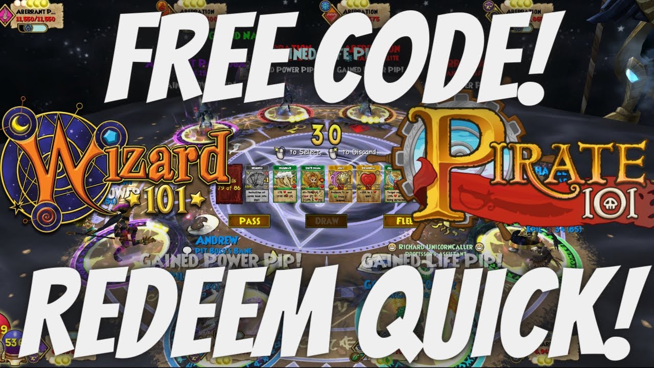 🎁 FREE CODE! Wizard101 & Pirate101! - YouTube