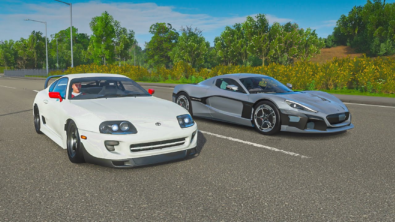 FH4 Drag Race | 1600 BHP Toyota Supra vs Rimac Concept 2!!! - YouTube